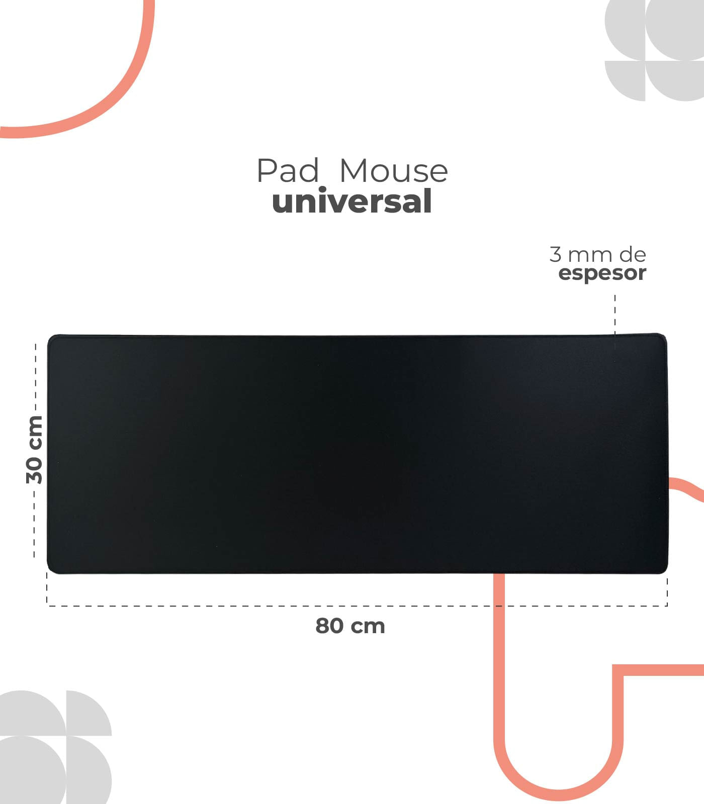 Pad Mouse Plano Color Negro - Tienda Coomeva