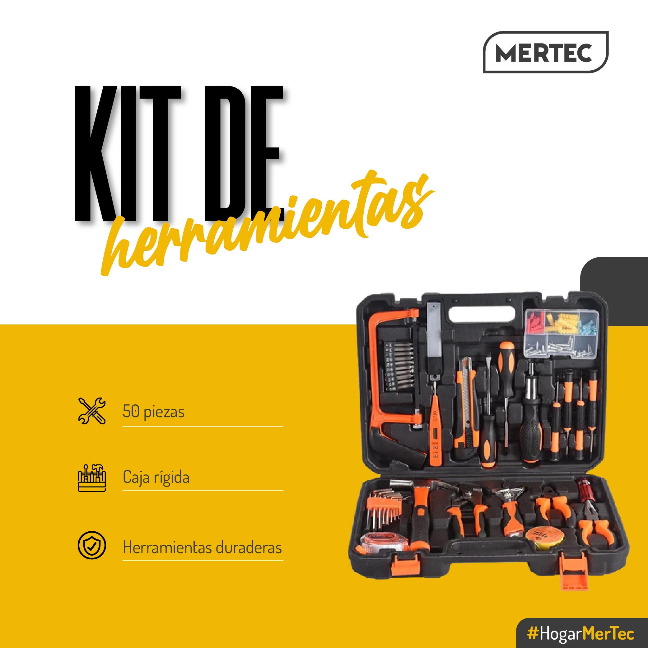 Set de herramientas Mertec MT-028B 113 piezas Negro - Tienda Coomeva