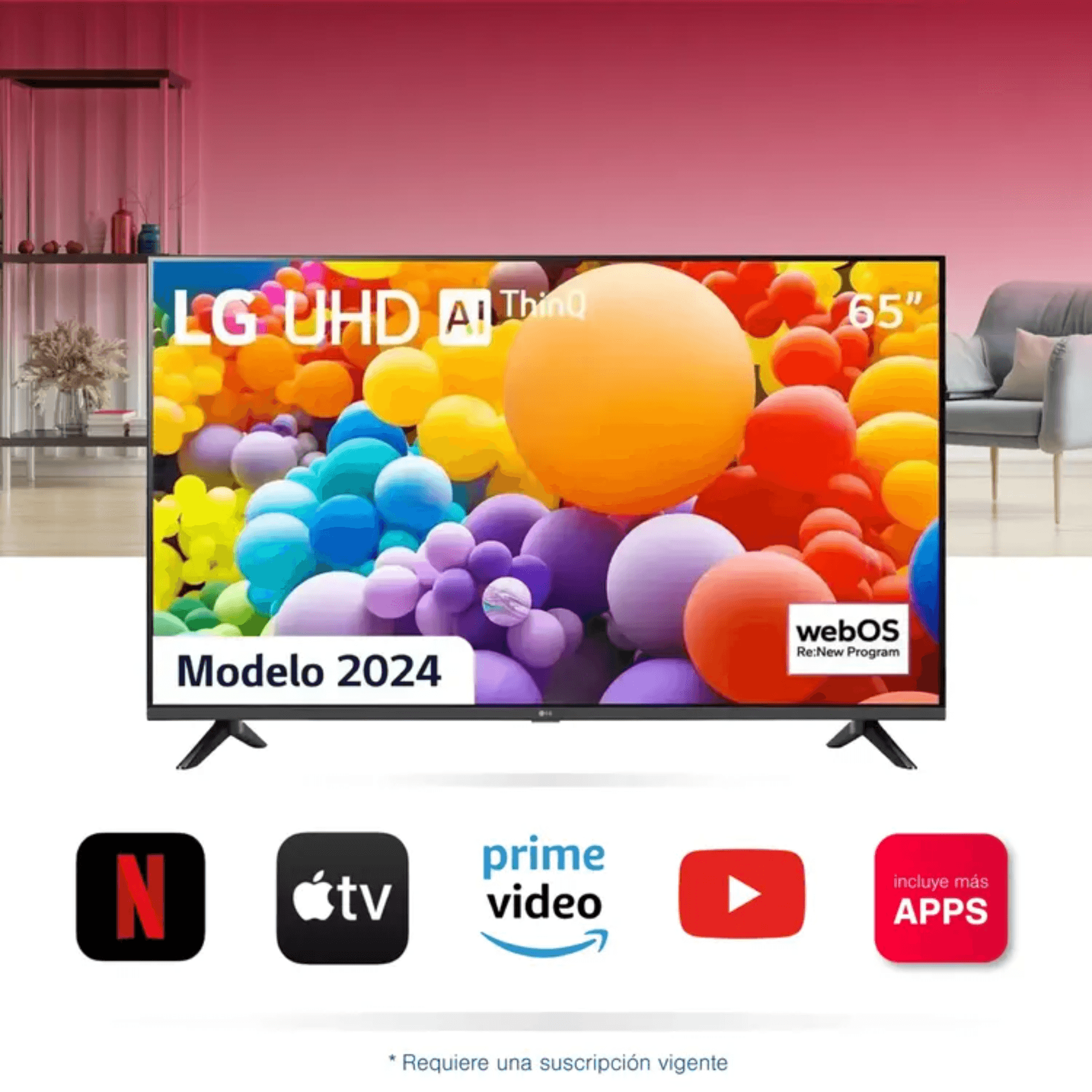 Televisor LG 65" Pulgadas 65UT7300 4K-UHD LED Smart TV - Tienda Coomeva