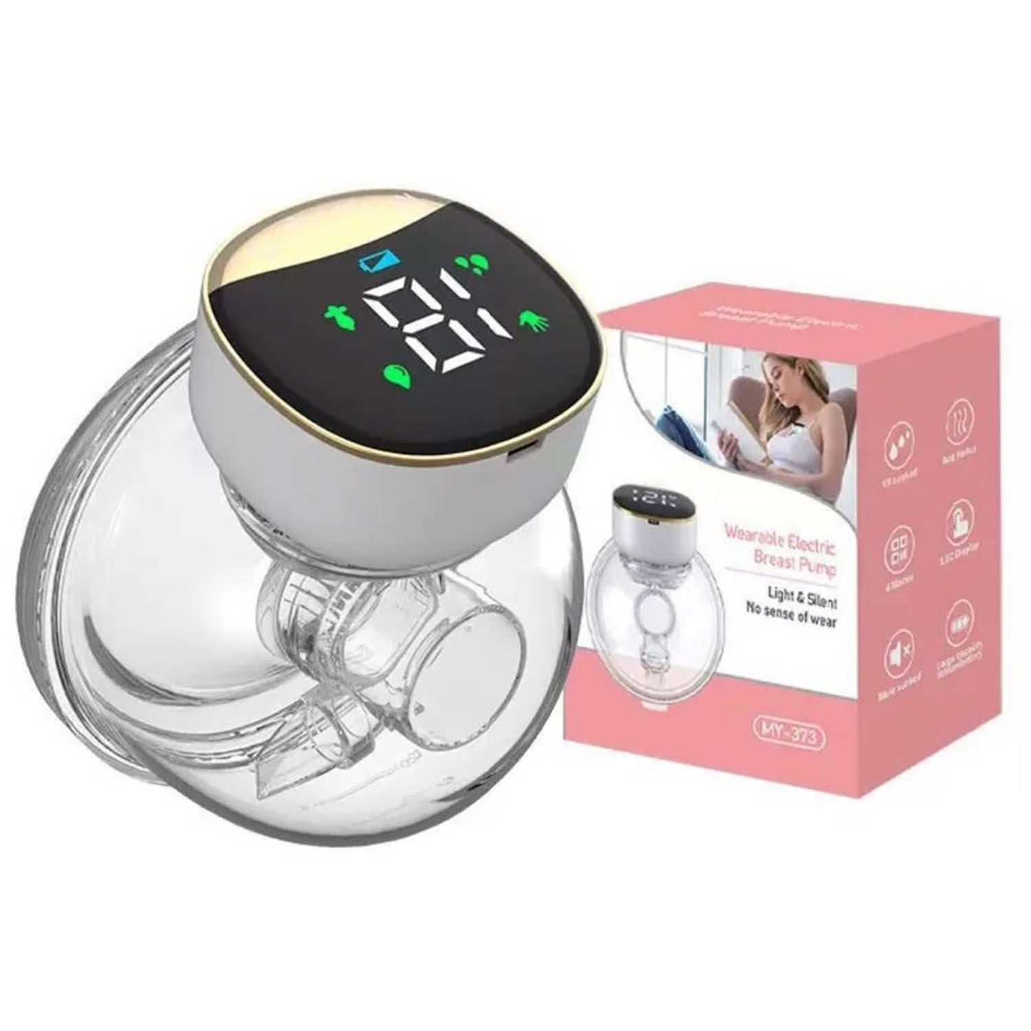 Extractor Leche Silencioso Recargable Manos Libres Con Lcd - Tienda Coomeva