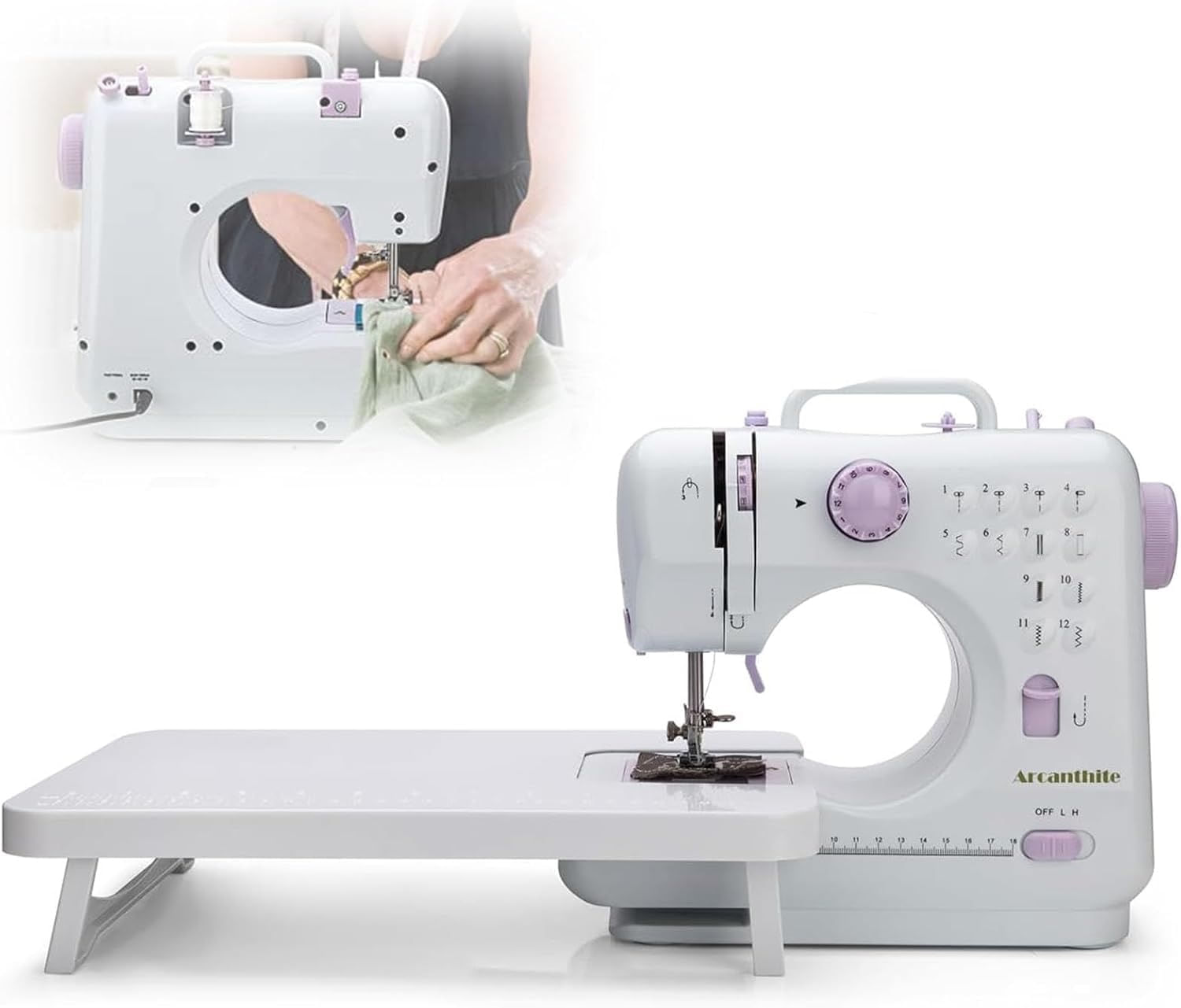 Mini Maquina De Coser 505 Con Mesa 12 Puntadas - Tienda Coomeva