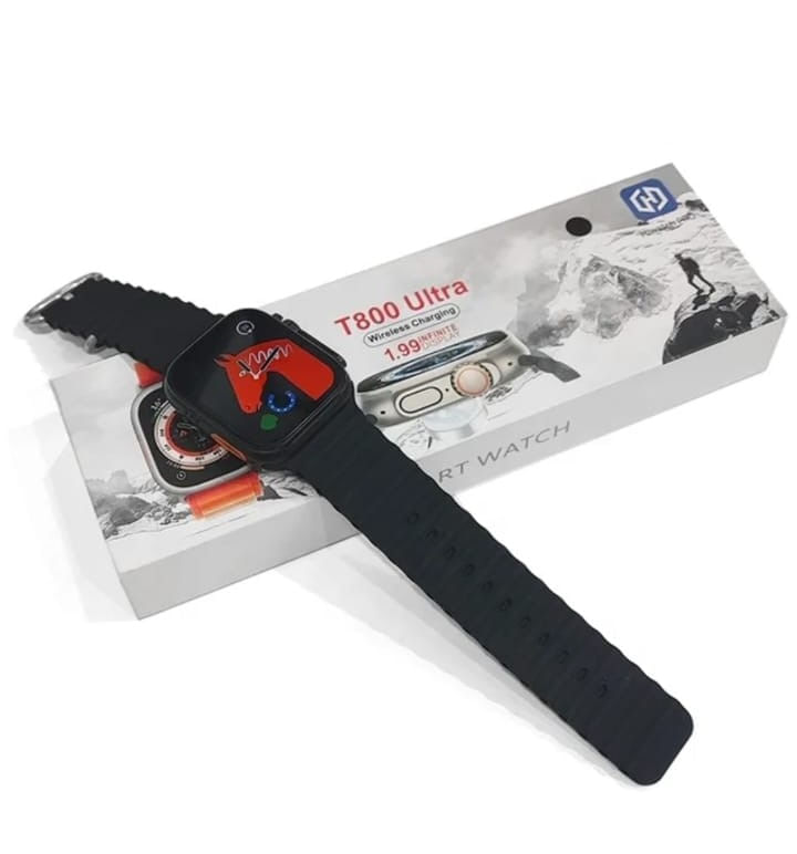 Reloj Inteligente T800 Ultra Smartwatch Doble Pulso Negro - Tienda Coomeva