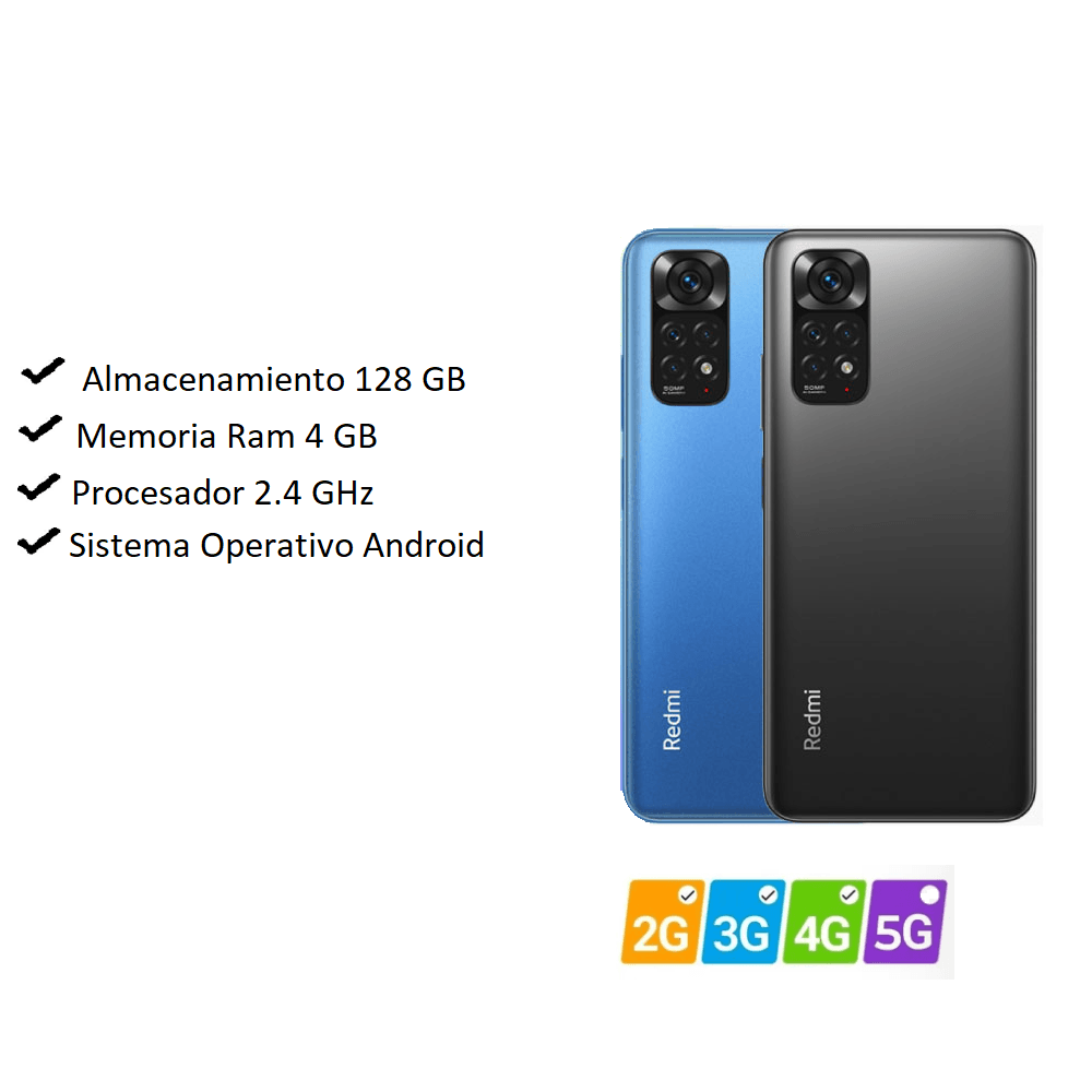 Celular Redmi Note 11 128GB 4GB azul - Tienda Coomeva