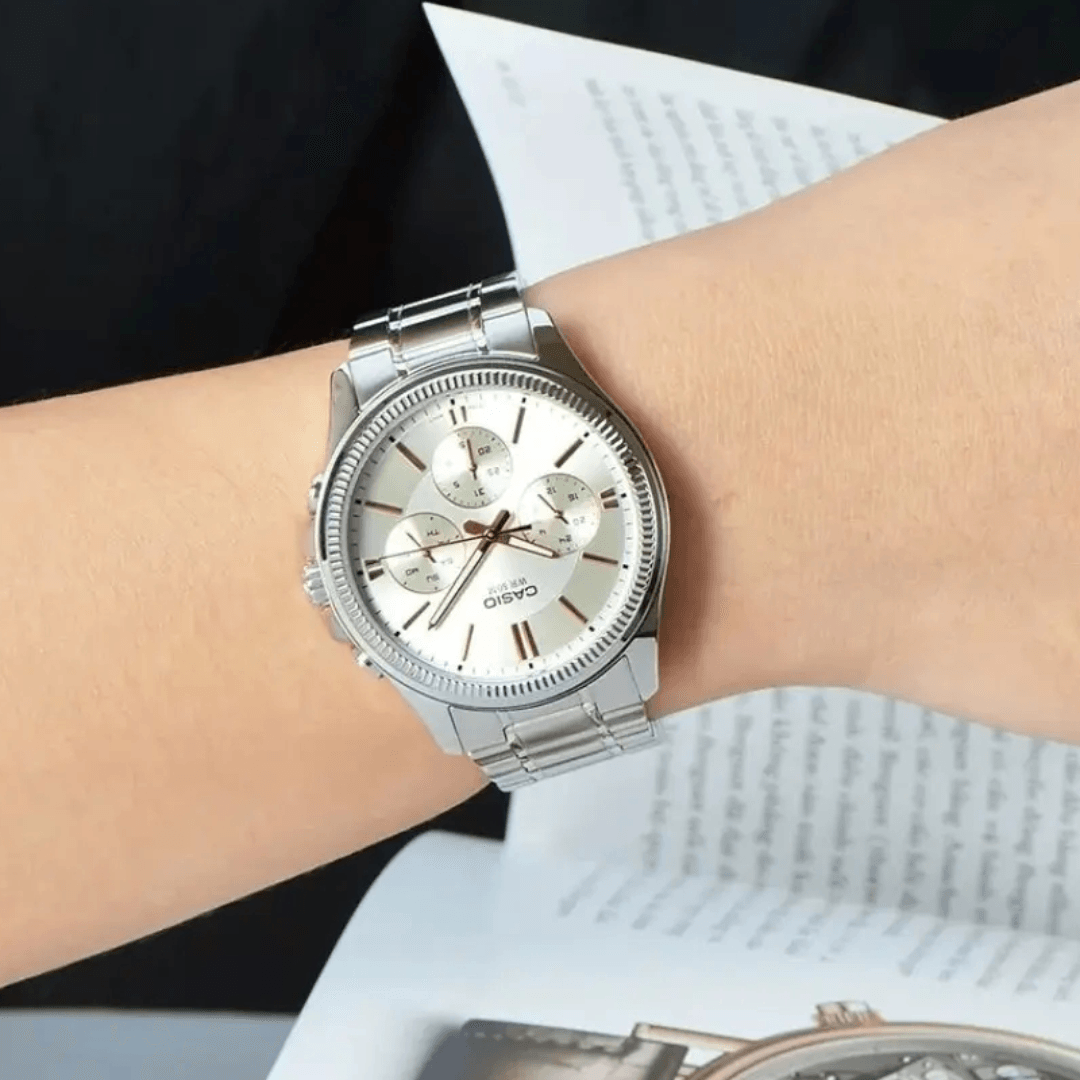 Reloj Casio MTP-1375D-7A2 En Acero Para Hombre - Tienda Coomeva